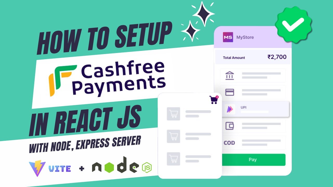 Cashfree Payment Gateway Integration in React JS & Node.js | Step by Step Tutorial