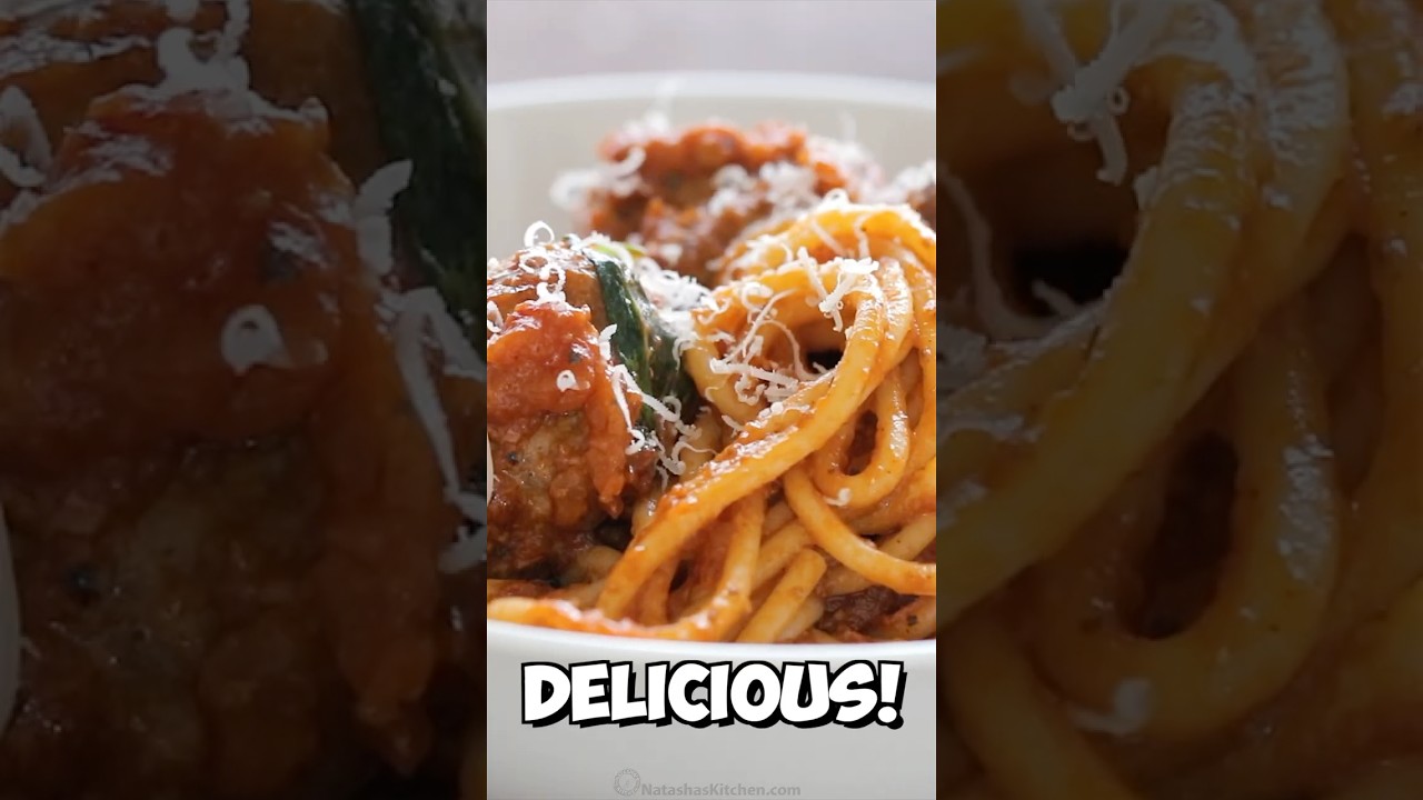Spaghetti and Meatballs Recipe #shorts