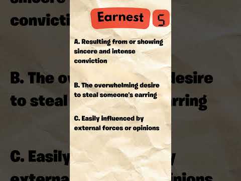 Word of the Day: Earnest – Meaning & Examples Explained! #vocabulary #SAT #satvocabulary