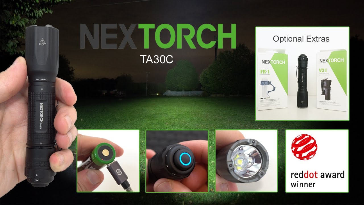 Award winning NEXTORCH TA30C featuring patented one-step-strobe ...