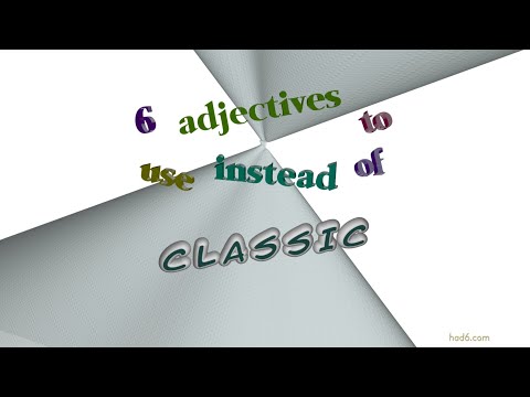 classic - 6 adjectives meaning classic (sentence examples)
