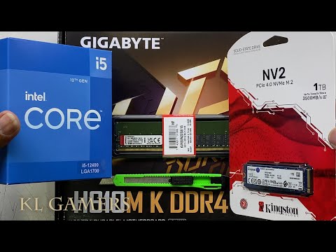 intel Core i5 12400 GIGABYTE H610M K DDR4 Kingston NV2 SSD Simple Computer Build