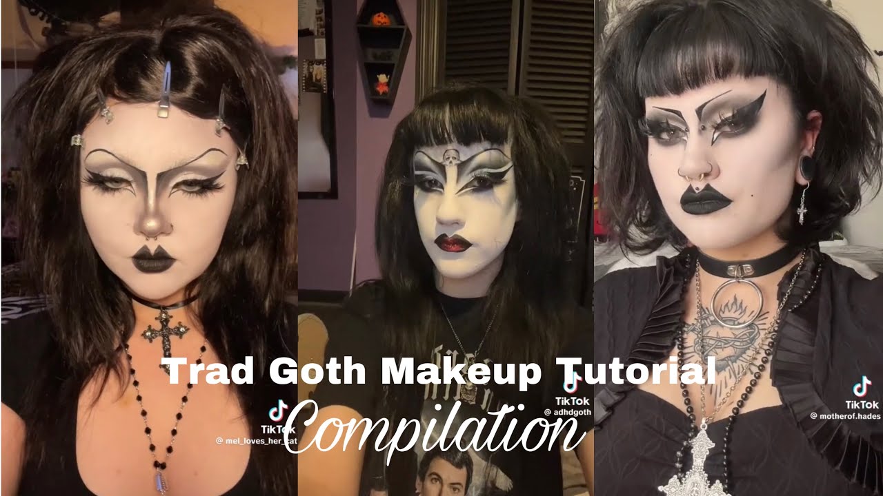 TRAD GOTH MAKEUP TUTORIAL COMPILATION | TRENDY TIK TOK TUTORIALS