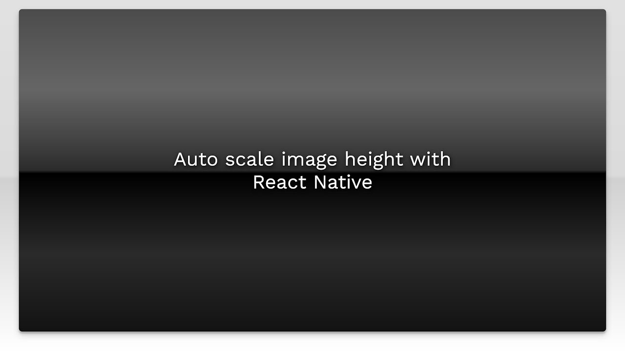 Auto scale image height with React Native
