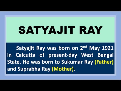 Essay on Satyajit Ray in English | Biography of Satyajit Ray