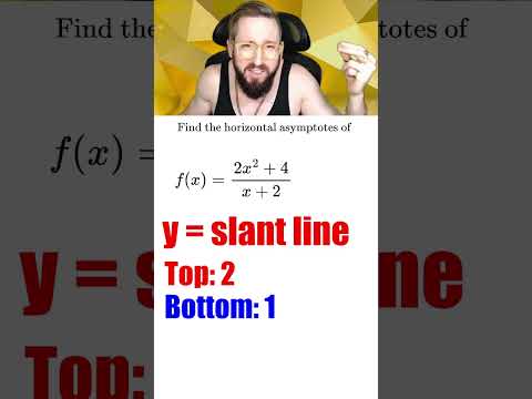 (2/3) Quick Trick for Finding Horizontal Asymptotes! #math #algebra #mathtrick #mathematics