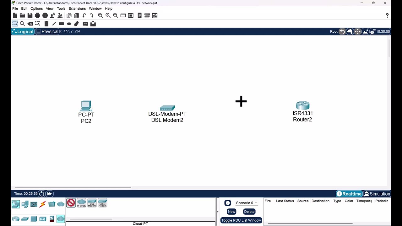 How to configure a Digital Subscriber Line (DSL) network