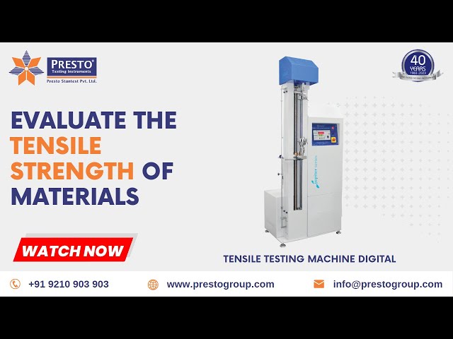Paper & Packaging Testing Instruments - Presto Tensile Testing Machine ...