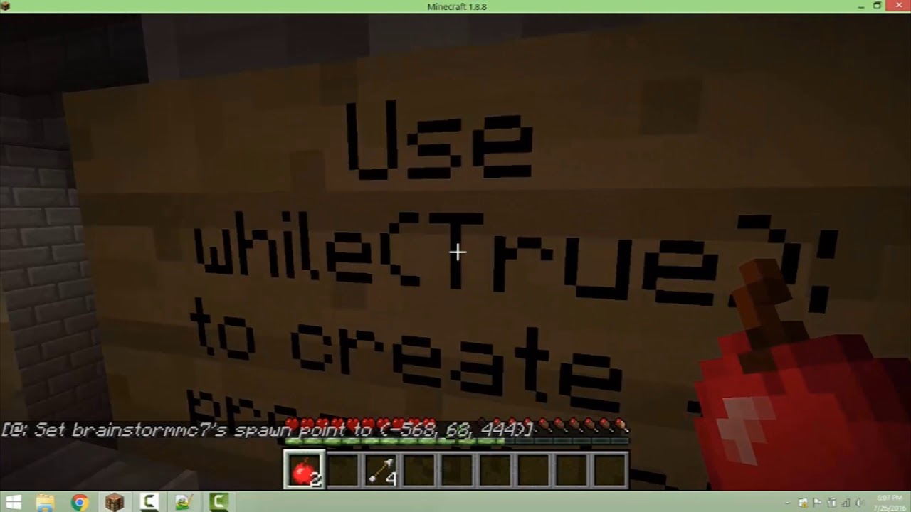 Minecraft Python Temple Lesson #4