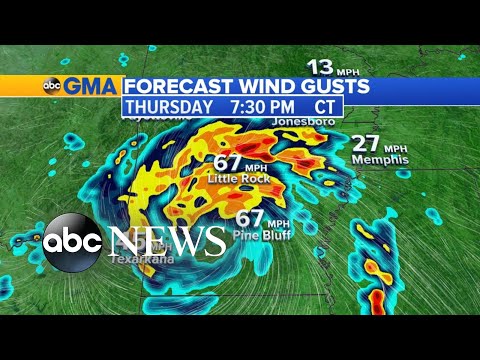 Hurricane Laura bringing dangerous winds and torrential rain well inland l GMA