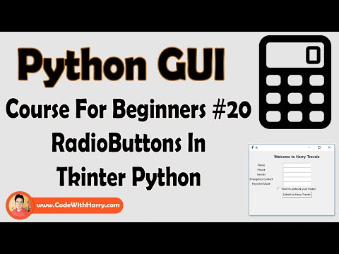 Learn Creating RadioButtons In Tkinter | Python Tkinter GUI Tutorial In ...