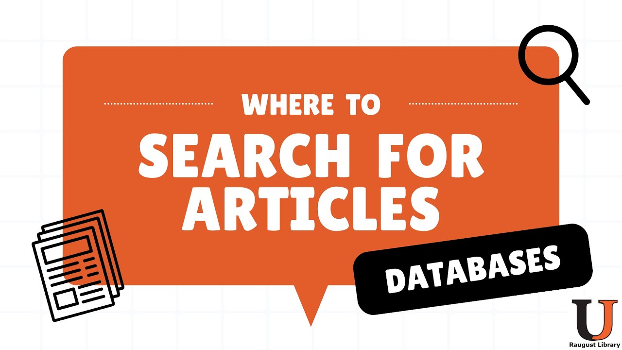 Where to Search for Articles: Databases