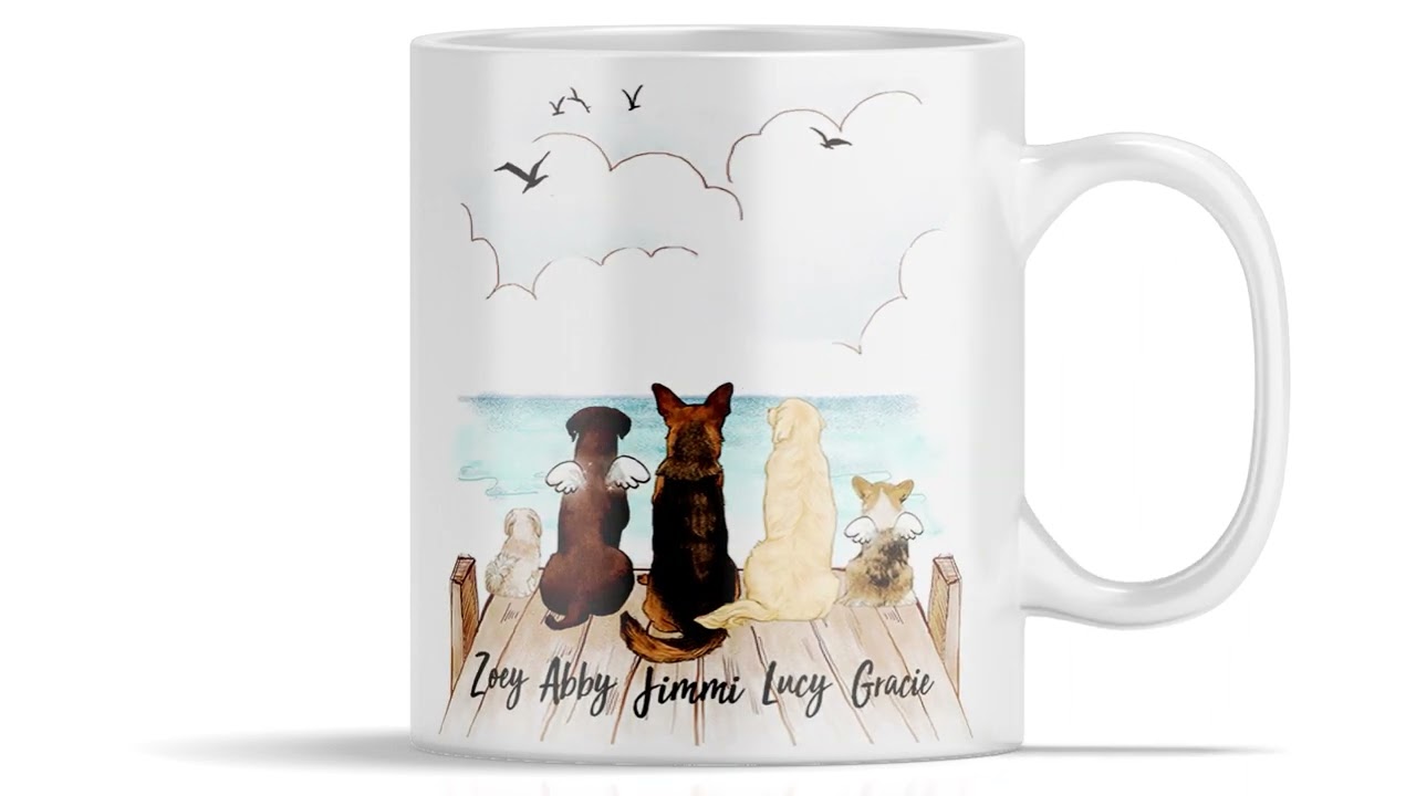 Personalized dog mug gifts for dog lovers - Wooden Dock