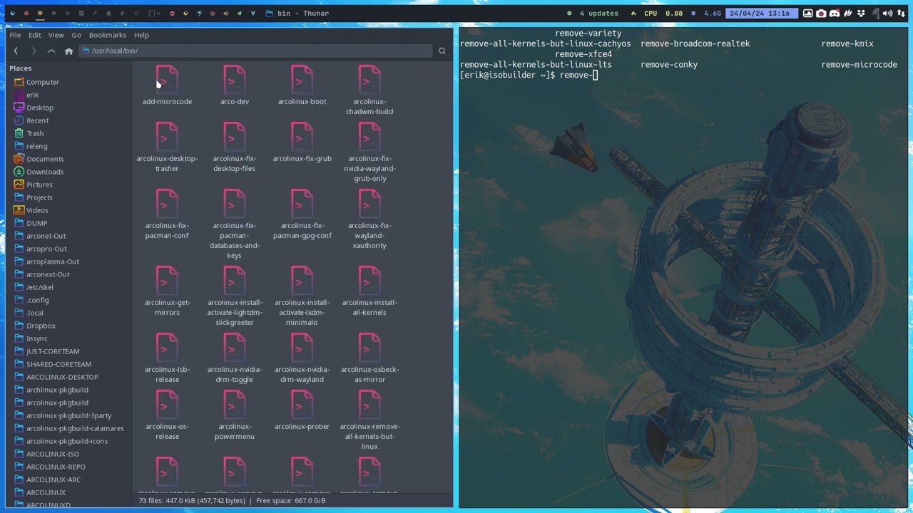 Arco : 4050 Use our remove scripts - remove-conky - remove-variety - ...