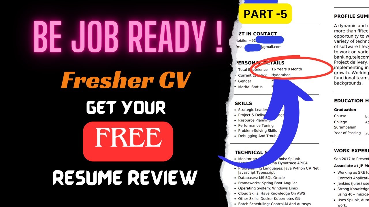 GET YOUR RESUME/CV REVIEW - PART 6 - ASPIRING CLOUD DEVOPS ENGINEER