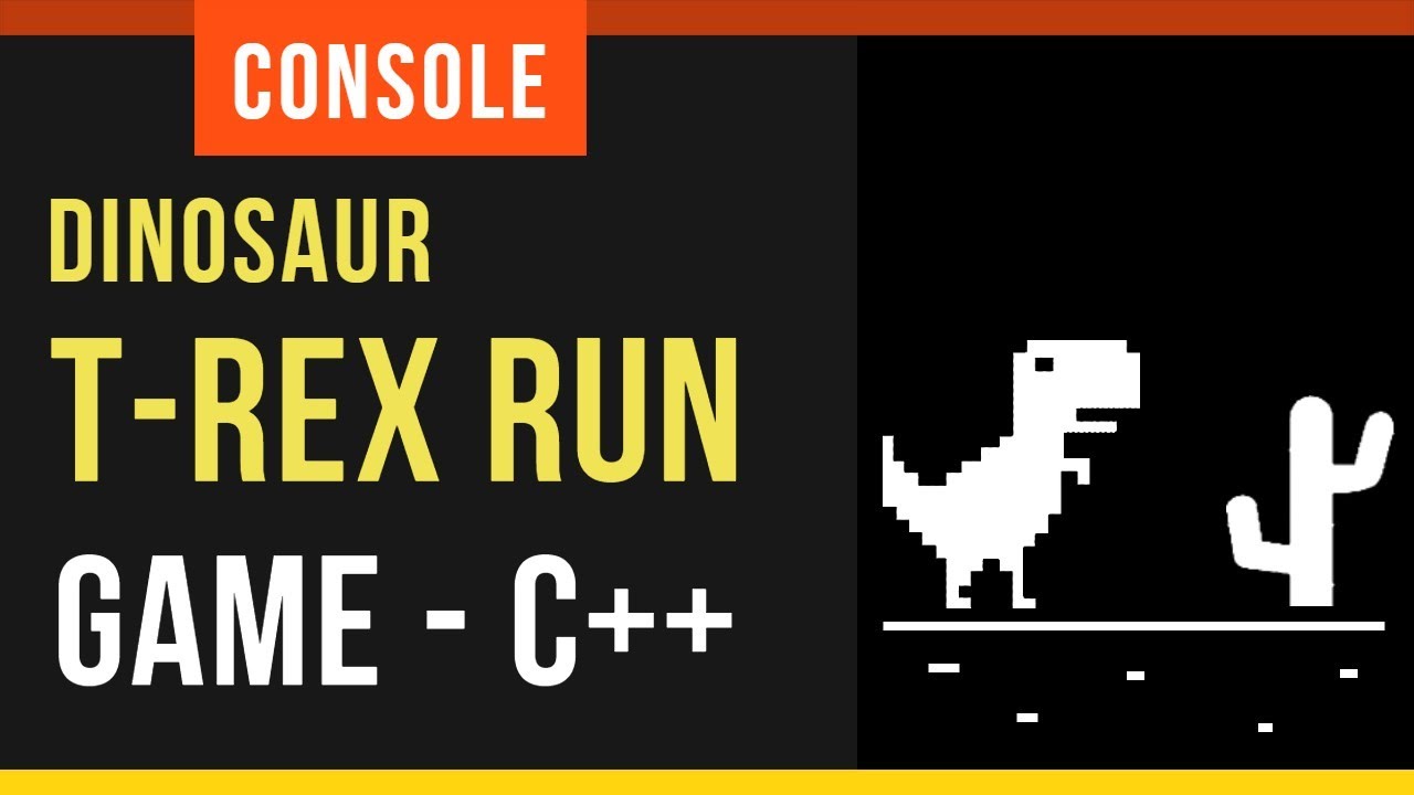 Dino Run Game in C++ for beginners | Dinosaur Google Chrome Game