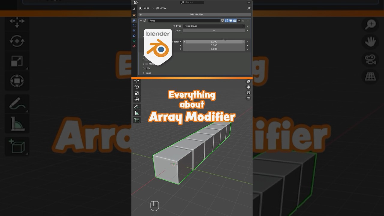 Array Modifier in Blender #blender3d #blender #array #tutorial #howto #diy #learning #digitalart