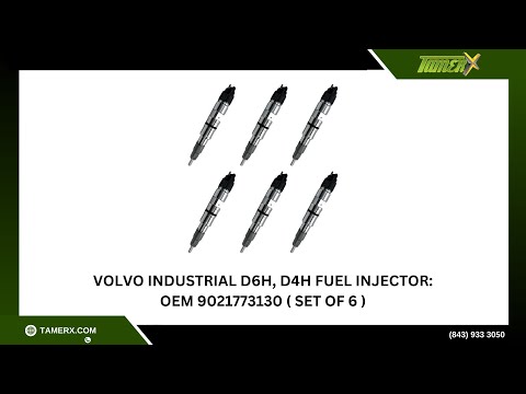Volvo Industrial D6H, D4H Fuel Injector : OEM 9021773130 ( Set of 6 )