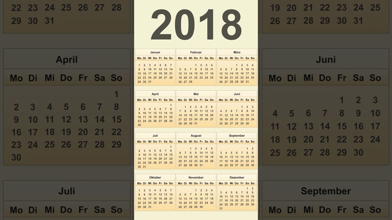 Kalender 2018