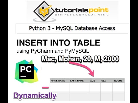 05 Python 3 MySQL Database Access - Insert Into Table Prt. 2 Dynamically