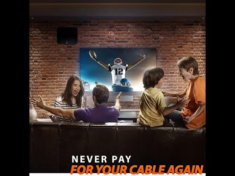 Antenna Digital HD TV Amplified Mile Ultra Thin 200 Miles Range Indoor 1080P 4K