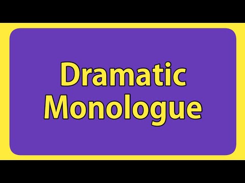 Dramatic Monologue | Literary Forms