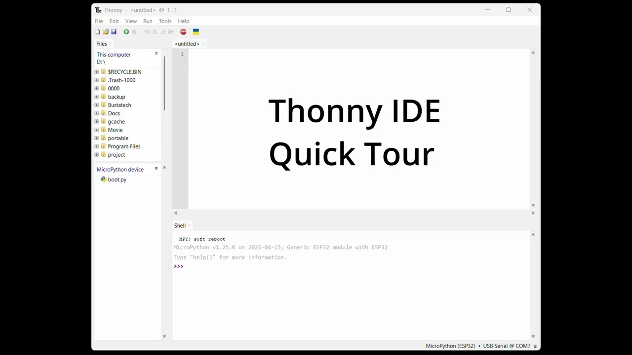 Set Up ESP32 MicroPython Development Environment with Thonny IDE