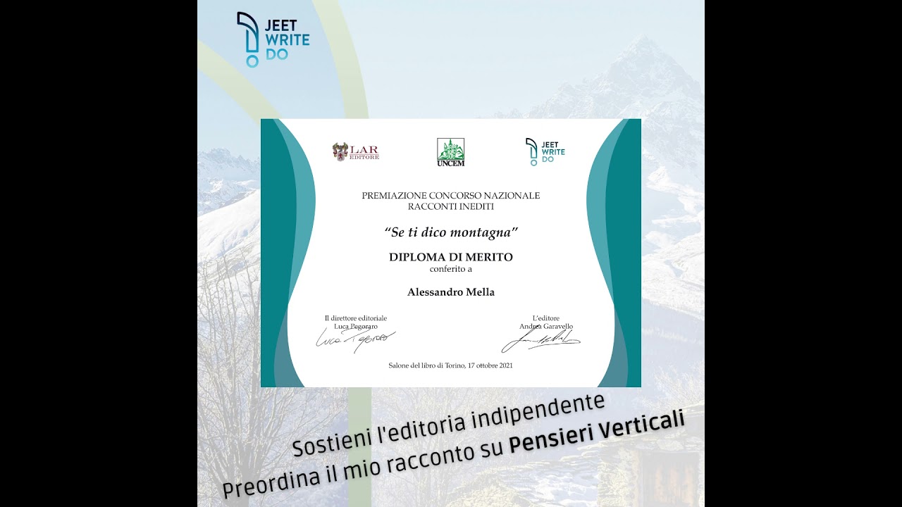 Antologia Pensieri Verticali - Se ti dico montagna - Jeet Write Do