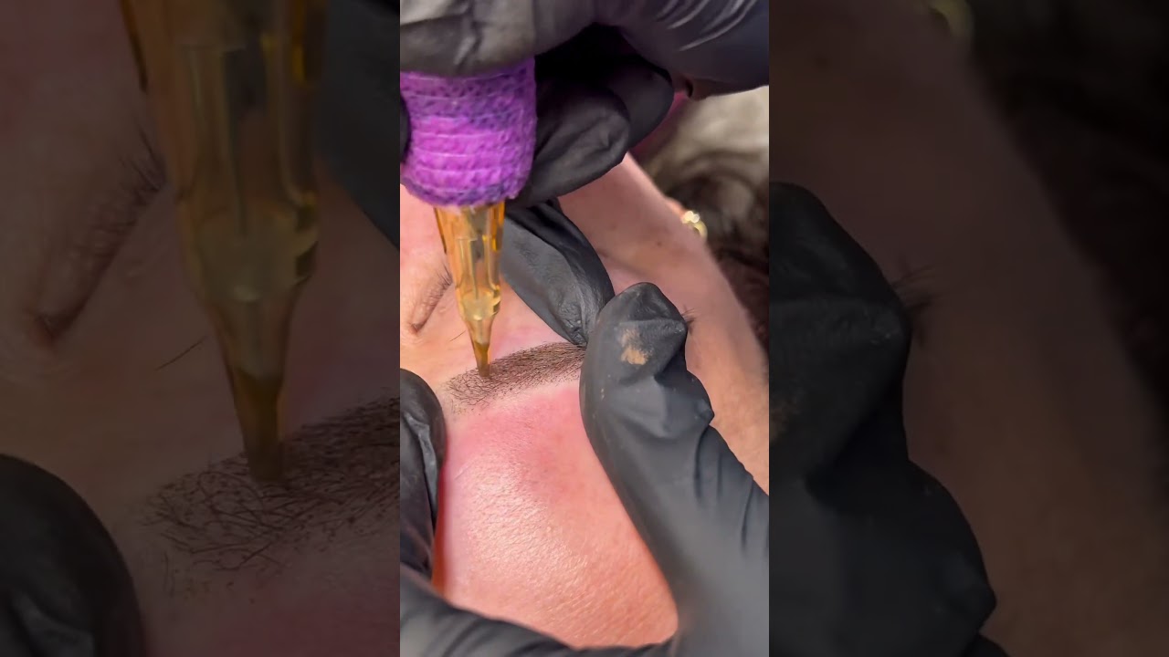 A steady hand for stunning brows – every stroke matters! 🖋️✨ #BrowGoals #trendingshorts #beauty