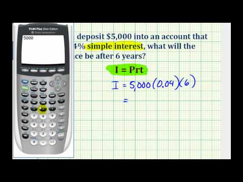Ex: Determine an Account Balance Using Simple Interest | Math Help from ...