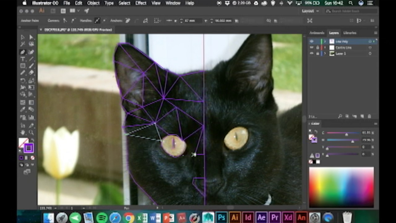 Creating a Low Poly Cat In Illustrator