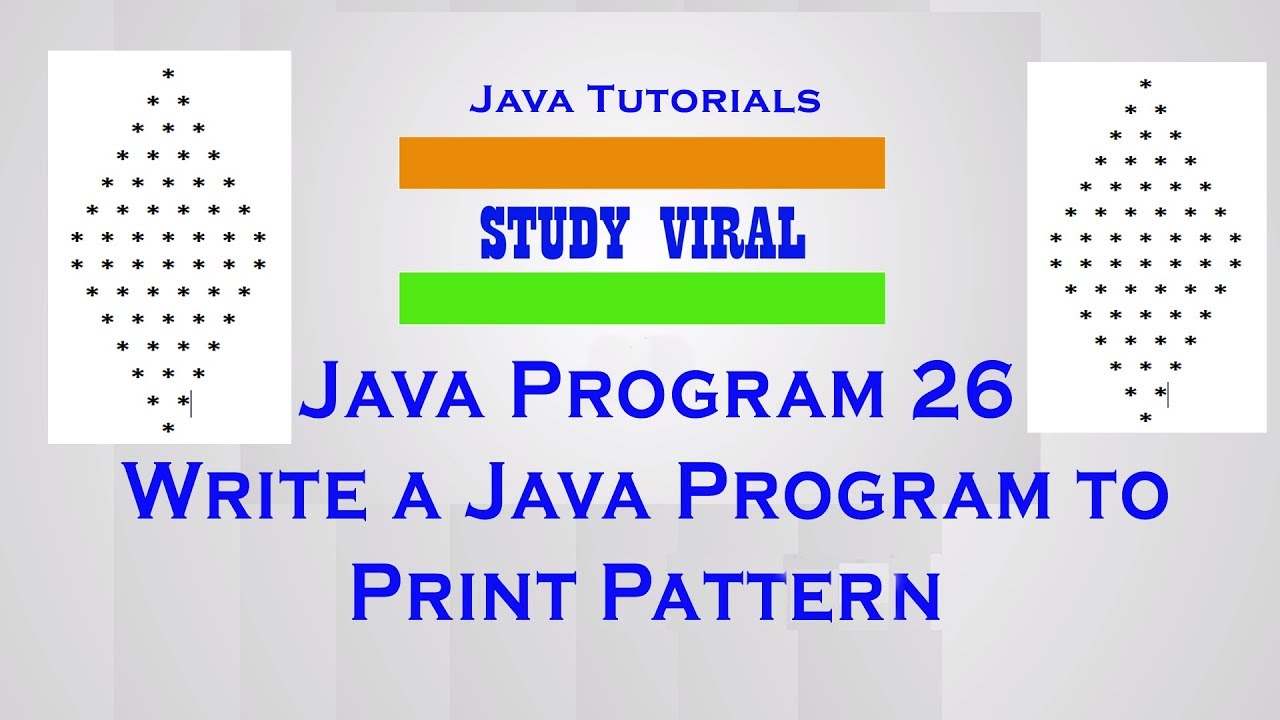 Java Program 26 - Java Program to Print Star Pyramid Patterns 07 - Study Viral