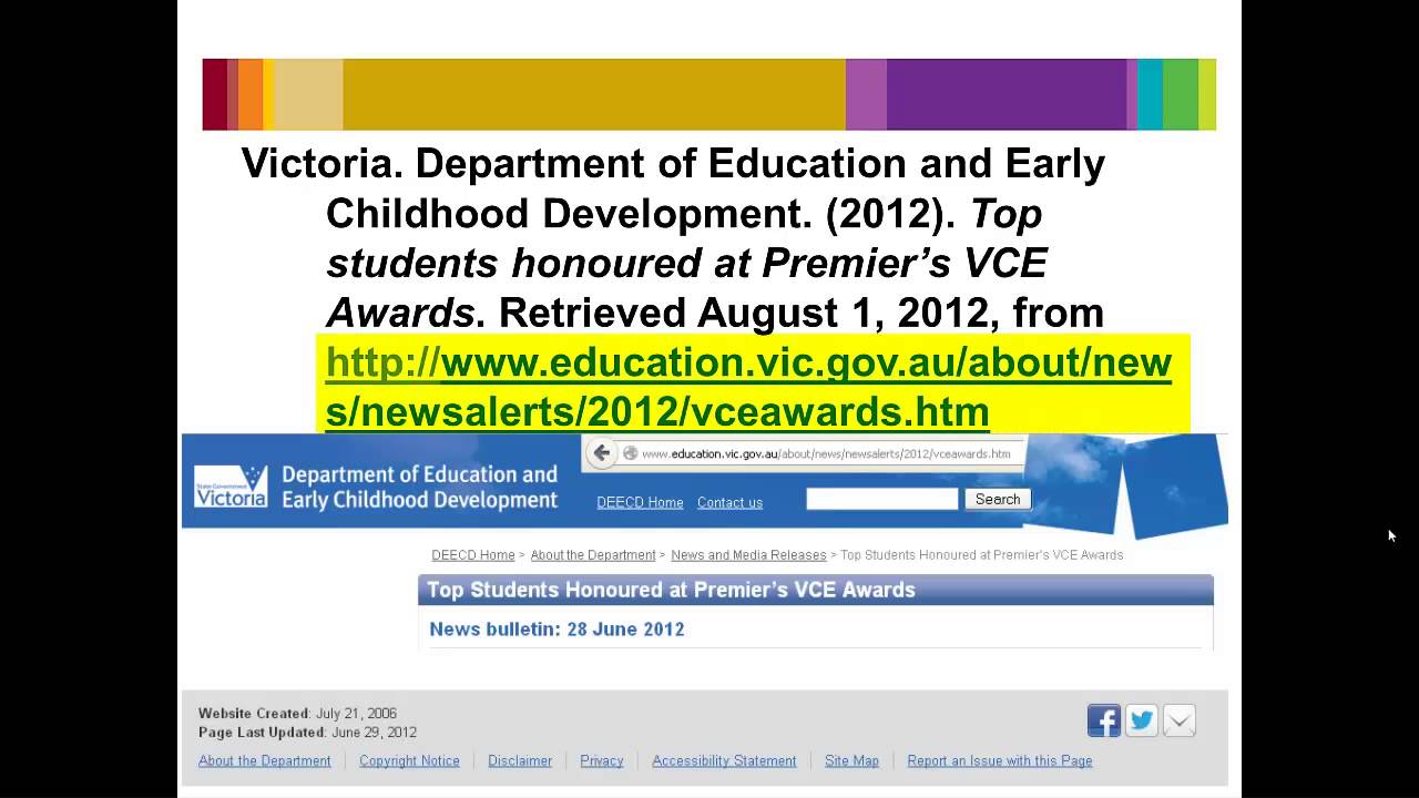 How to reference a webpage in APA format