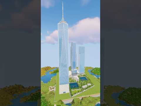World Trade Center Minecraft Timelapse | #minecraftbuilding #minecraft #twintowers