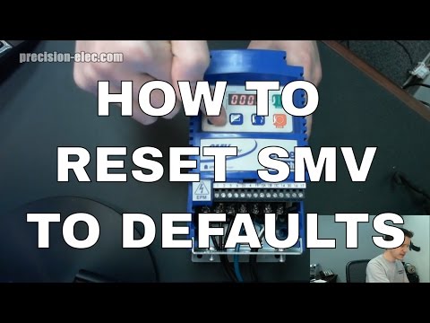 How To Reset A SMV Variable Frequency Drive (VFD) To Factory Defaults