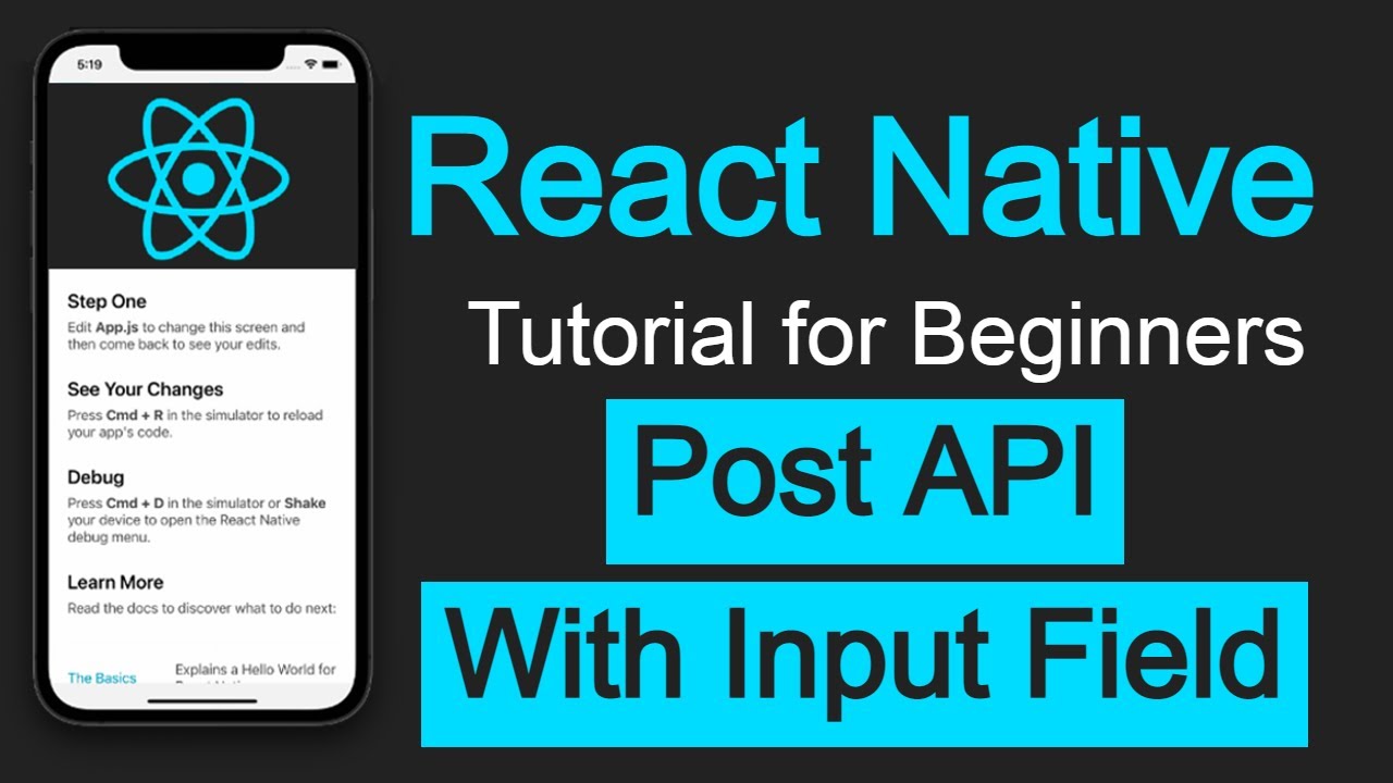 React Native tutorial #53 Post API with Input fields and form data