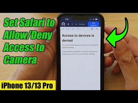 iPhone 13/13 Pro: How to Set Safari to Allow/Deny Access to Camera