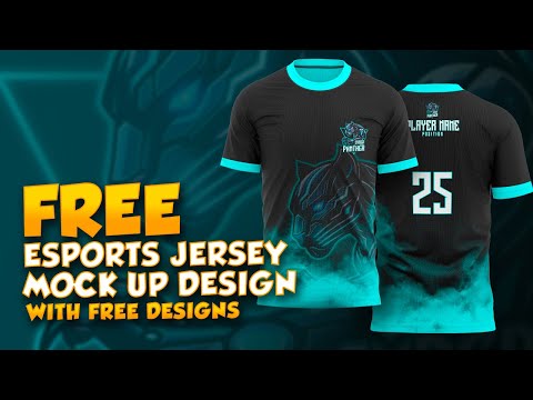 FREE ESPORTS JERSEY MOCKUP DESIGN (FREE T-SHIRT MOCKUP PSD AND FULL TUTORIAL)