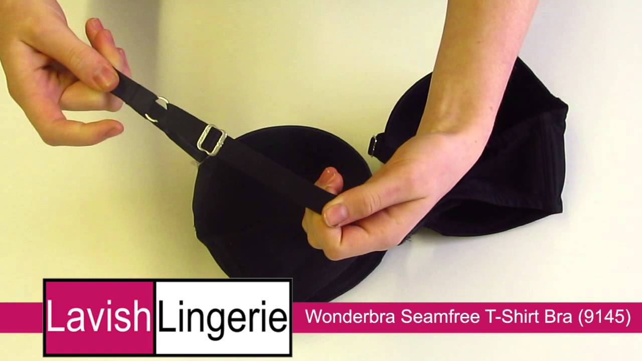 Wonderbra Seamfree T-Shirt Bra for D to G Cups (9145) Black