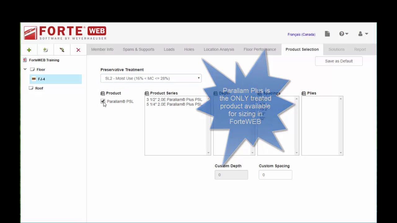 ForteWEB Training: Product Selection