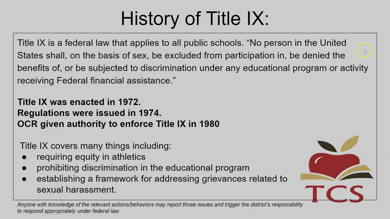 TCS Title IX Training