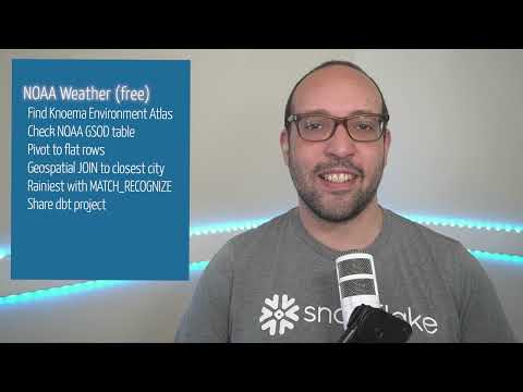 NOAA Weather data in Snowflake (free) #SnowflakeBytes