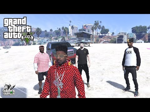 21 SAVAGE, DRAKE, XXXTENTACION, & LIL YACHTY - GANG AND TURF (GTA 5 REAL LIFE MOD)