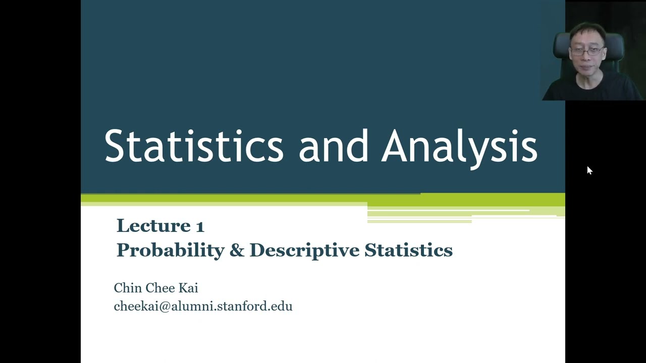 Probability and Descriptive Statistics - 1 - Concepts (Part 1/2)