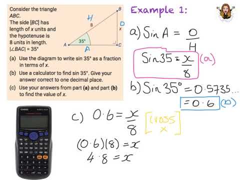 Trigonometry - Finding the Length of a Side of a Right Angled Triangle