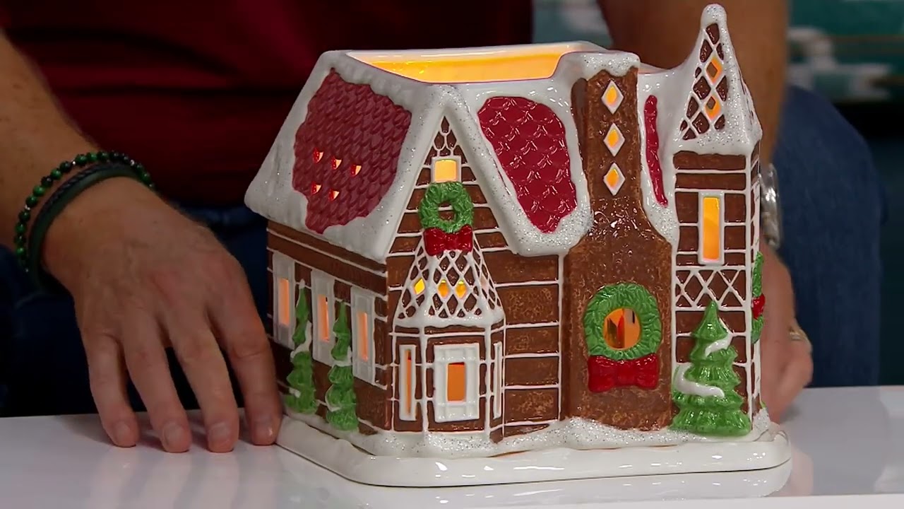 HomeWorx by Slatkin & Co. Ceramic Gingerbread Village House on QVC