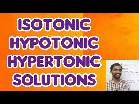 Isotonic, Hypotonic and Hypertonic solution | Tamil
