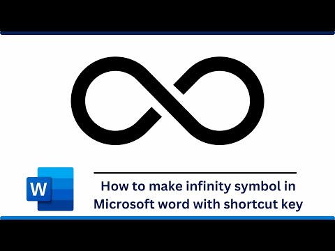 How to make infinity symbol in Microsoft word with shortcut key