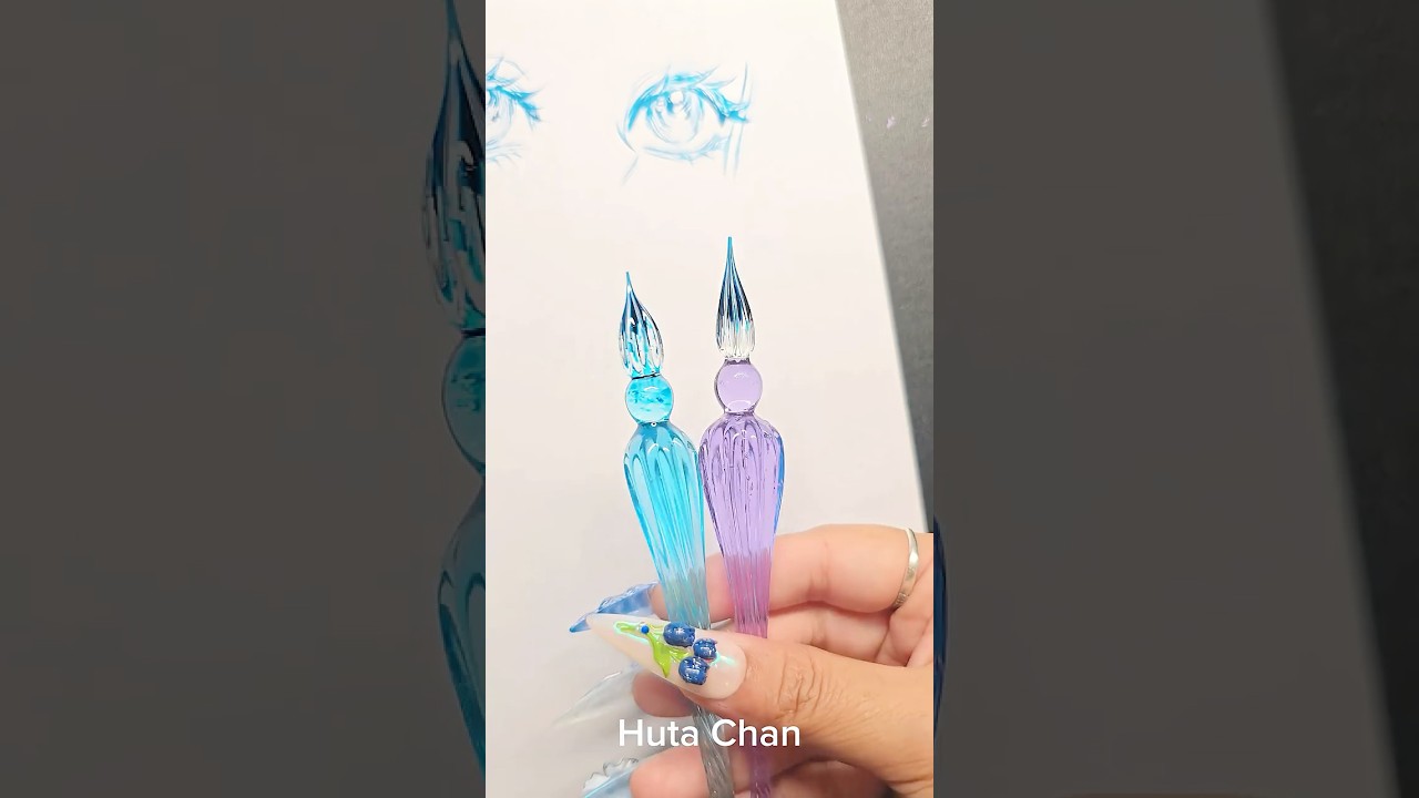 ✨ Drawing… with just a glass pen?! #shorts