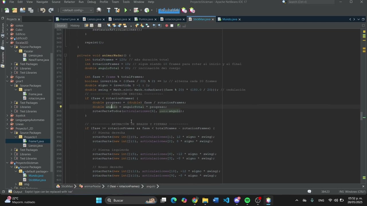 Como Hacer una Animacion en Java 2D